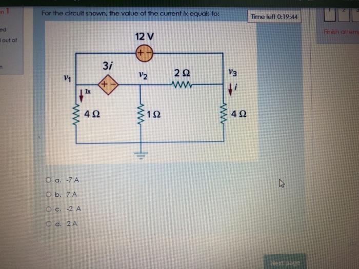 Solved For the circuit shown, the value of the current lx | Chegg.com