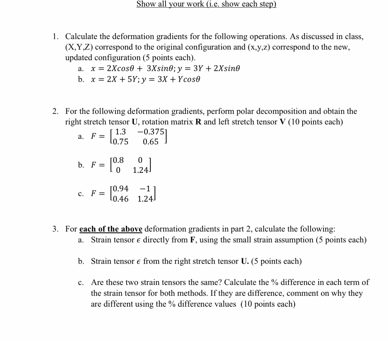 Solved by an EXPERT Show all your work (i.e. ﻿show each step)Calculate | Chegg.com