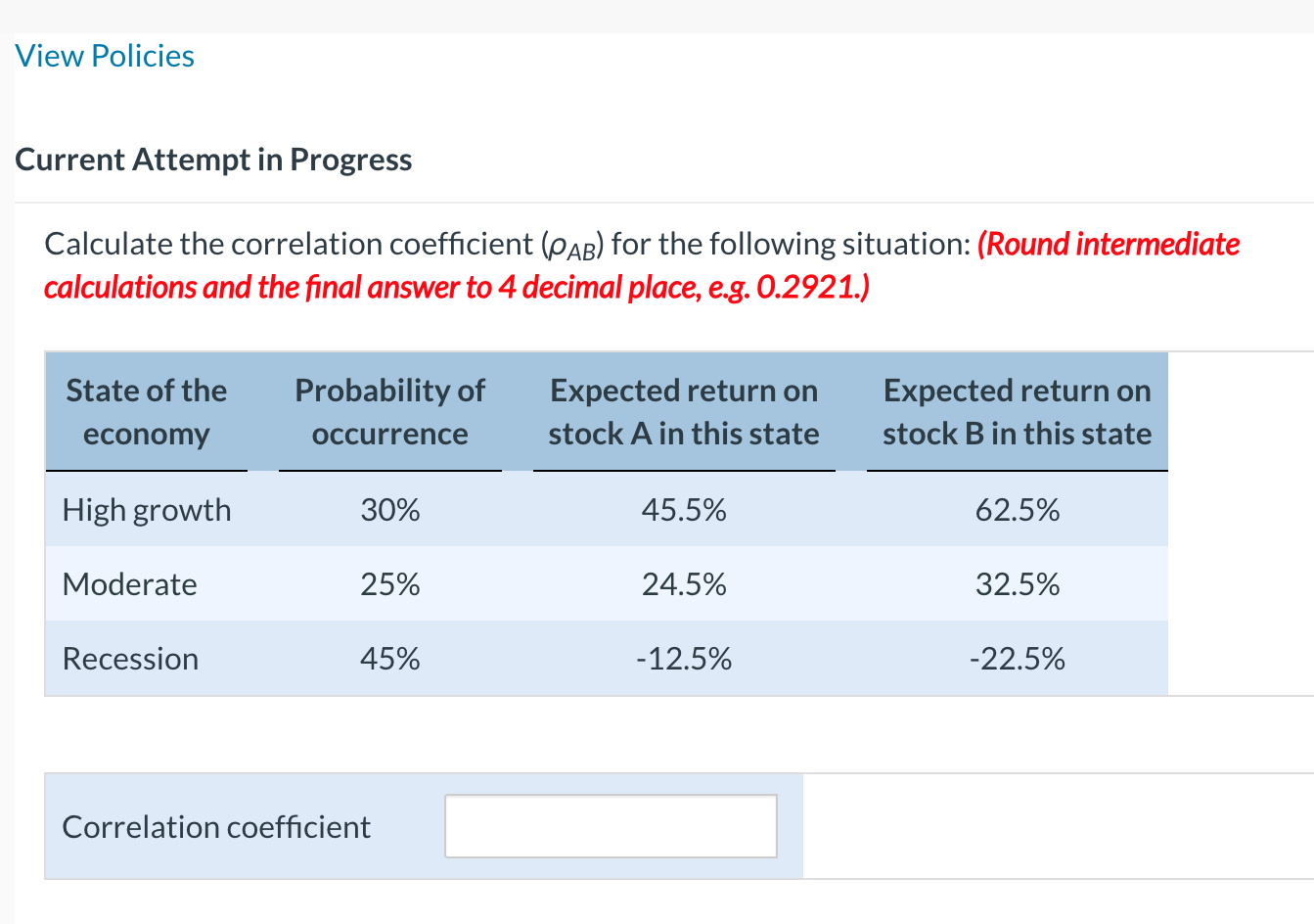 Solved View PoliciesCurrent Attempt in ProgressCalculate the | Chegg.com