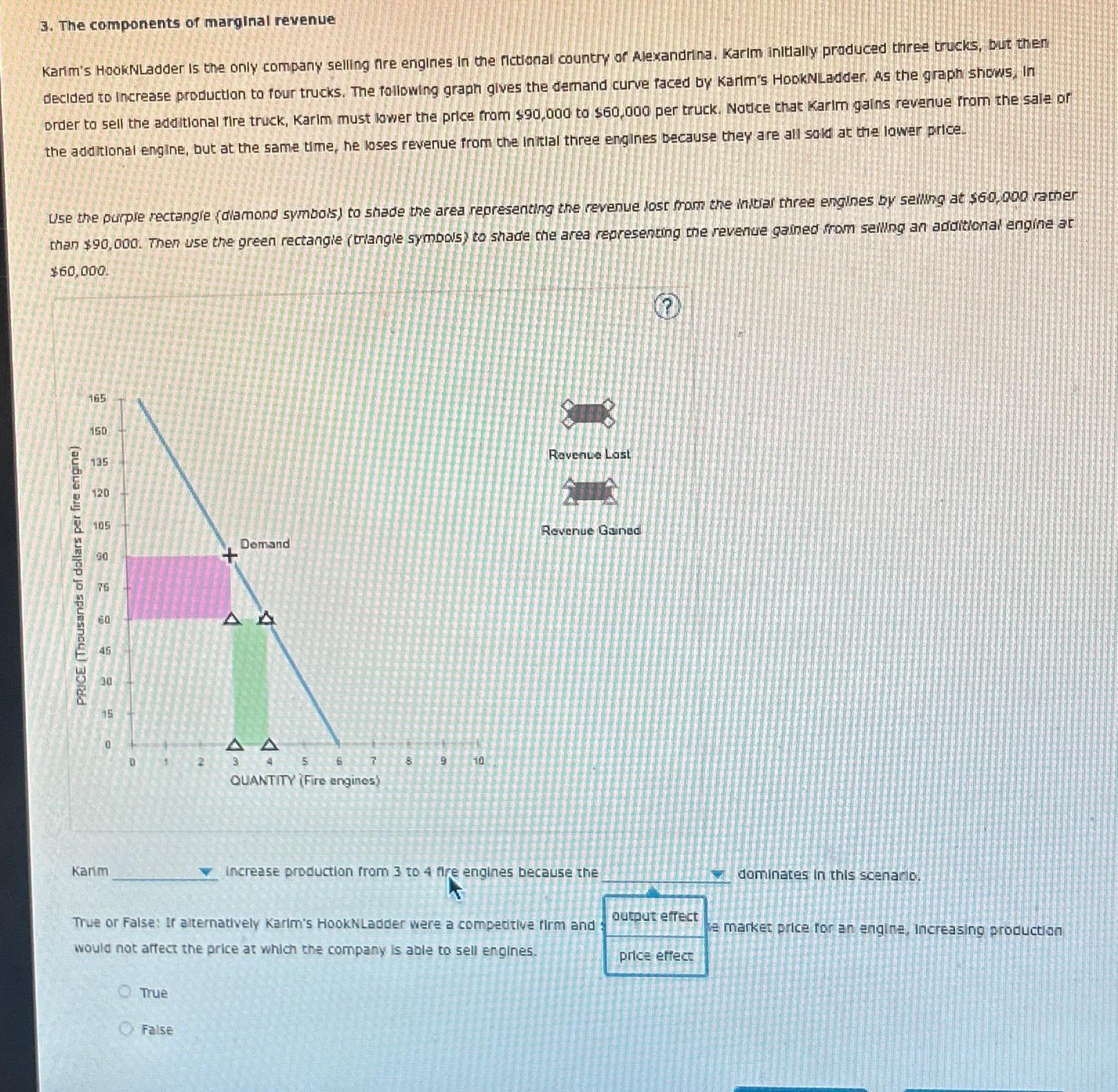 Solved The Components Of Marginal RevenueKarim s HookNLadder Chegg