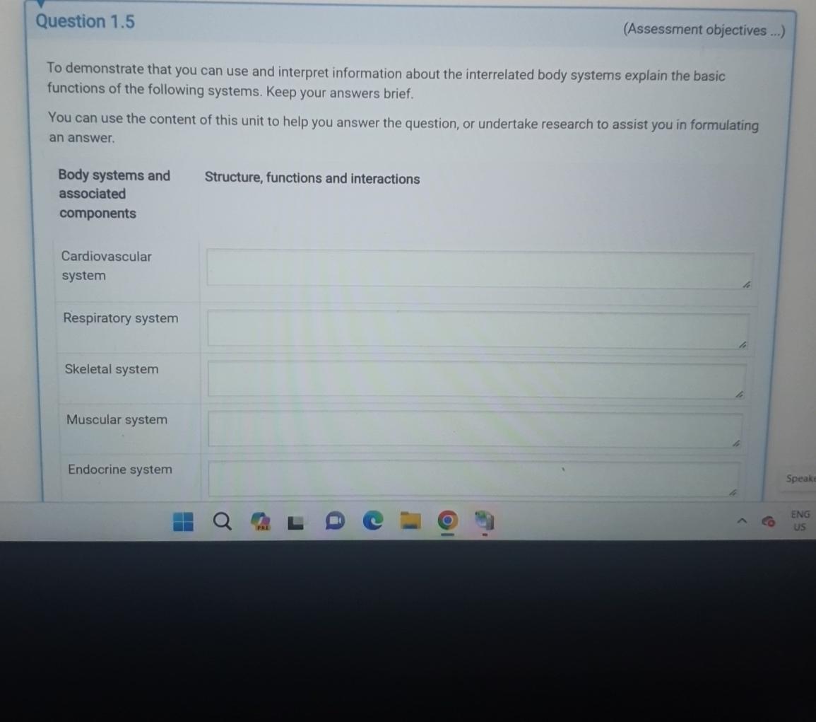 Solved Question 1.5(Assessment objectives ...)To demonstrate | Chegg.com