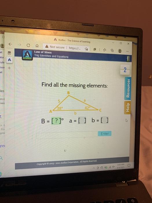 Solved A Acellus - The Science of learning X Not secure | Chegg.com