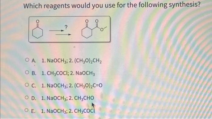 Solved Which reagents would you use for the following | Chegg.com