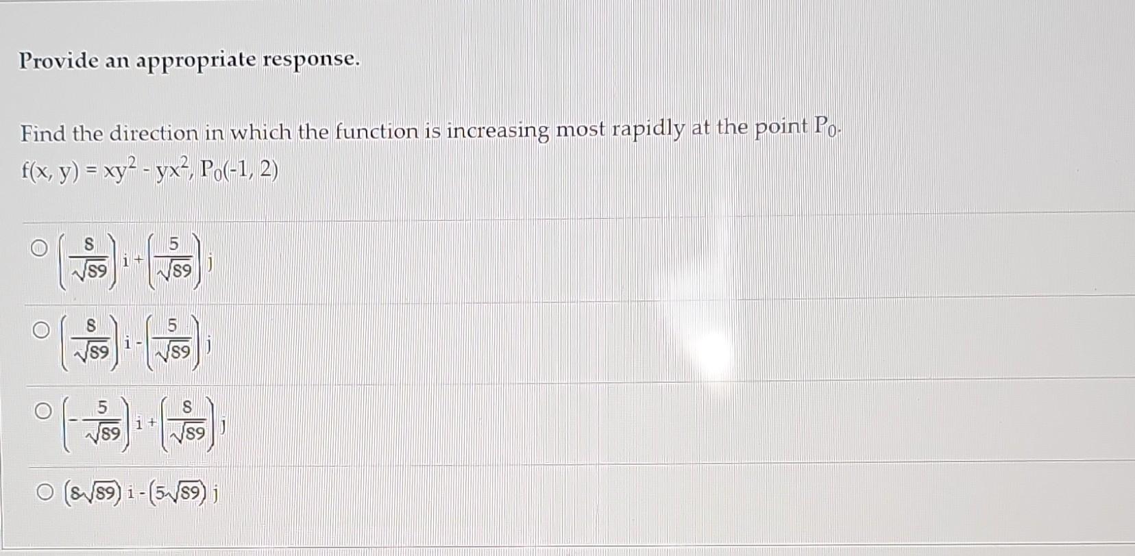 Solved Provide an appropriate response. Find the direction | Chegg.com