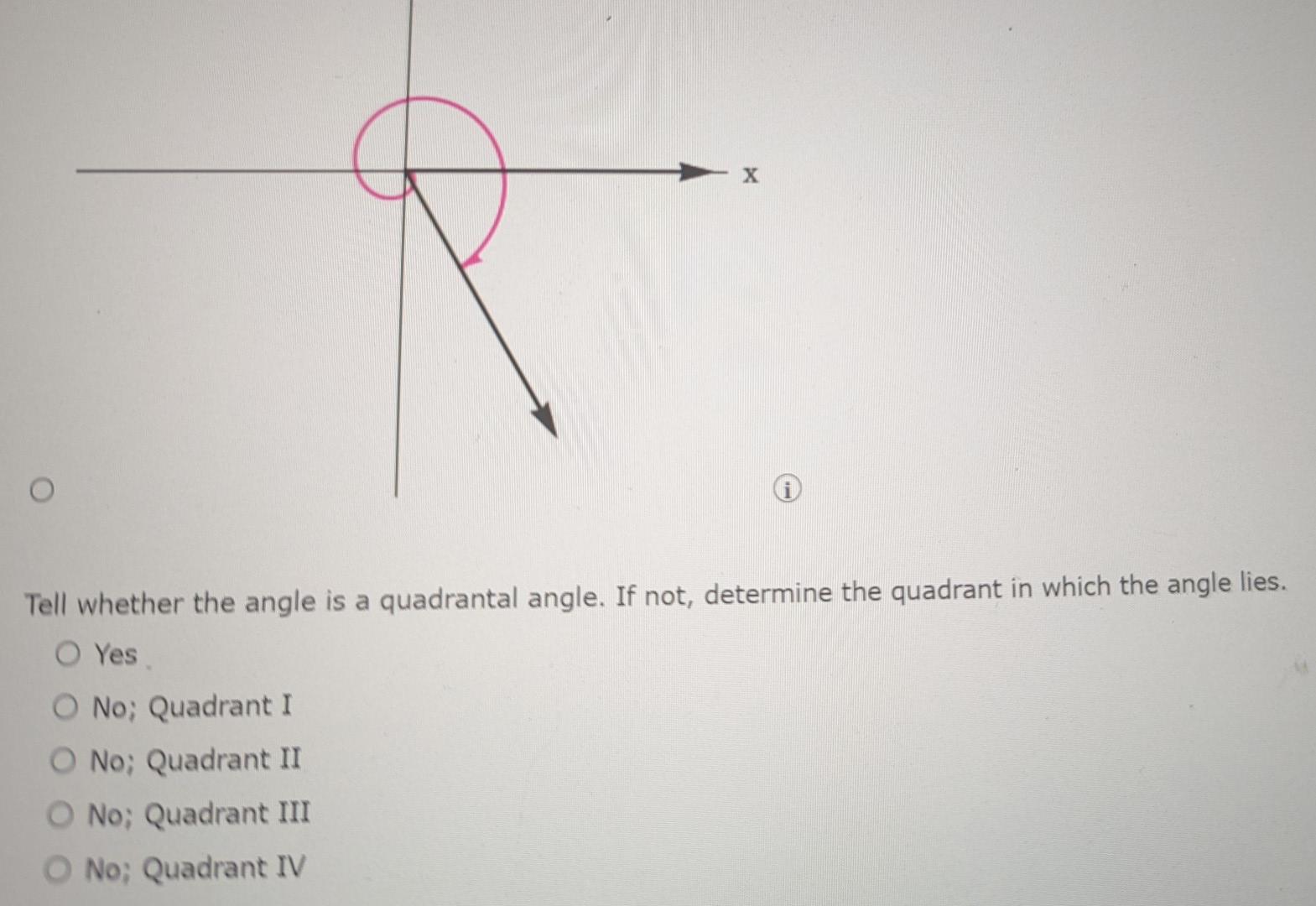 Solved O 7π 3 X X O Tell whether the angle is a quadrantal | Chegg.com
