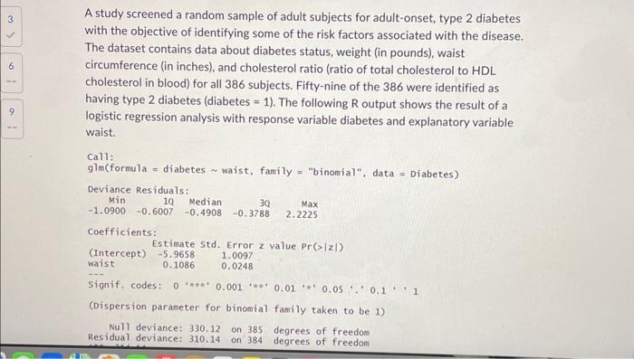 Solved A study screened a random sample of adult subjects | Chegg.com