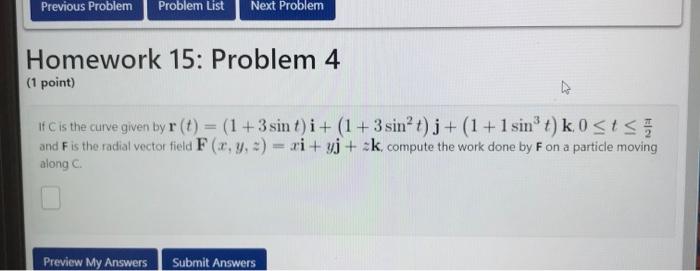 Solved If C is the curve given by | Chegg.com