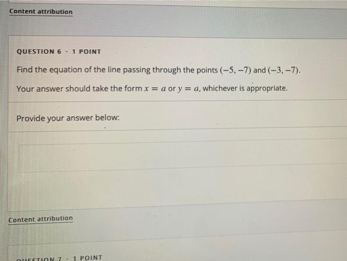 Solved Content attribution QUESTION 6.1 POINT Find the | Chegg.com