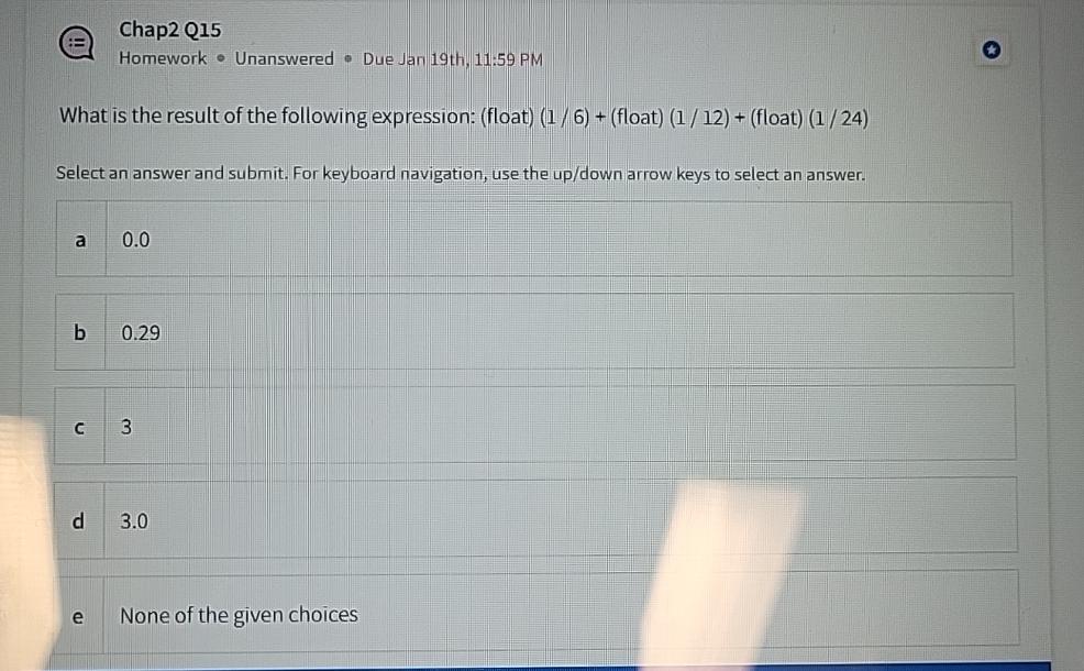Solved Chap2 ﻿Q15Homework * ﻿Unanswered * ﻿Due Jan | Chegg.com