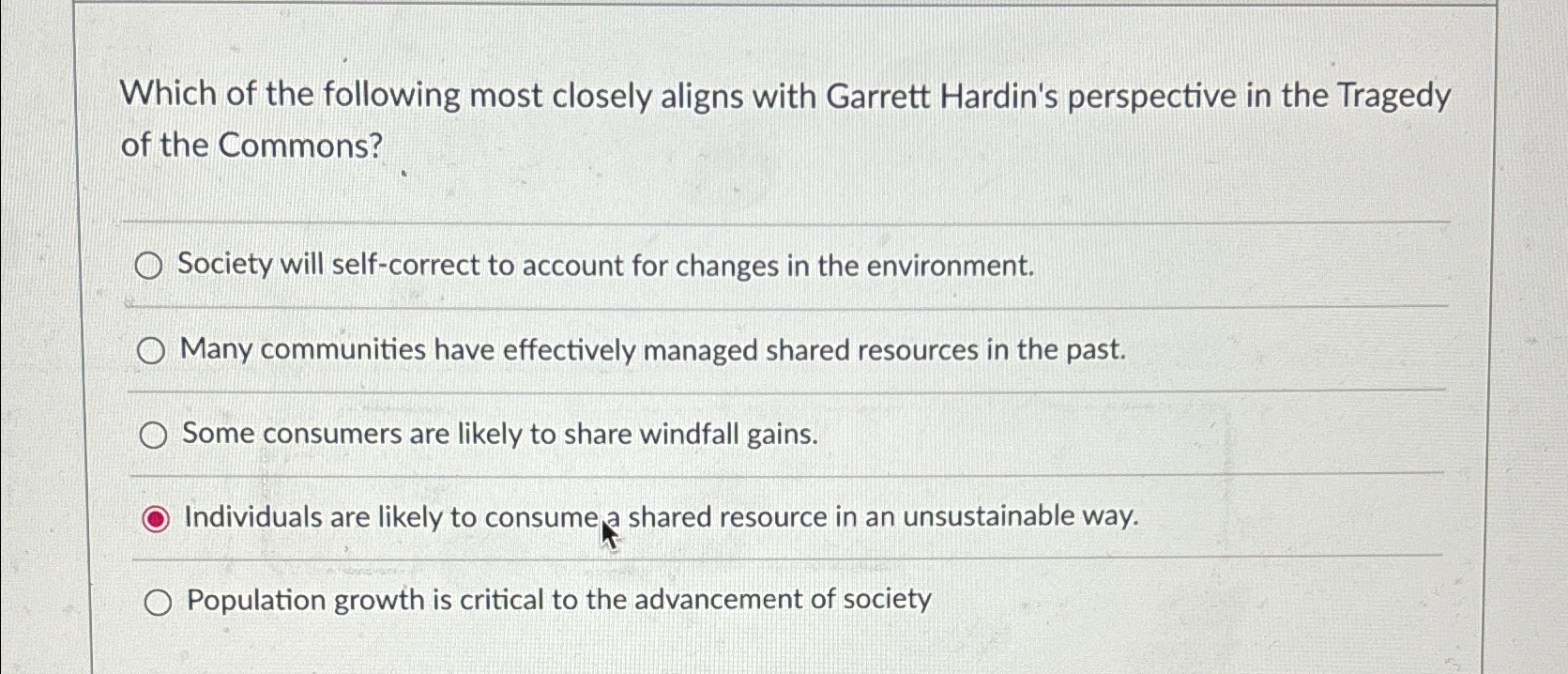 Solved Which of the following most closely aligns with | Chegg.com