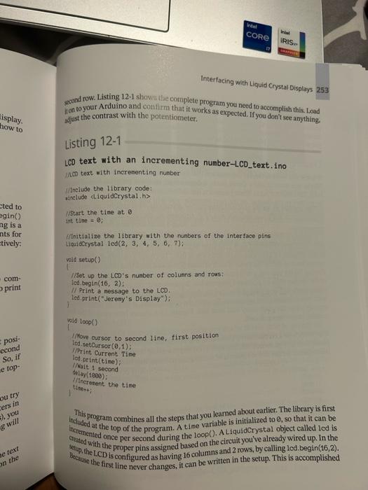 Solved Interfacing with Liquid Crystat Displays 251 गन्रe | Chegg.com