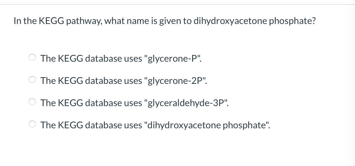Solved In the KEGG pathway, what name is given to | Chegg.com