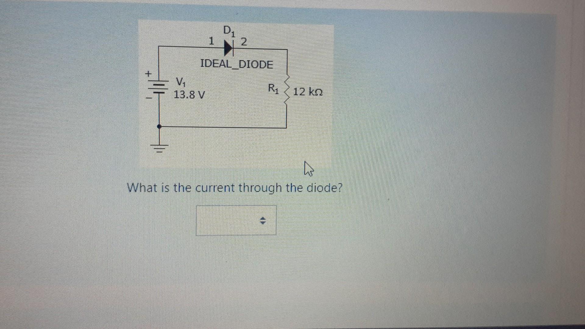 Solved What is the current through the diode? | Chegg.com