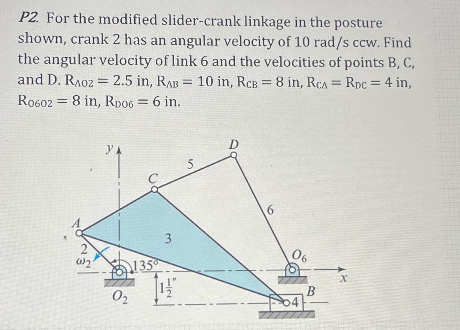 Solved Step by step P2. ﻿For the modified slider-crank | Chegg.com