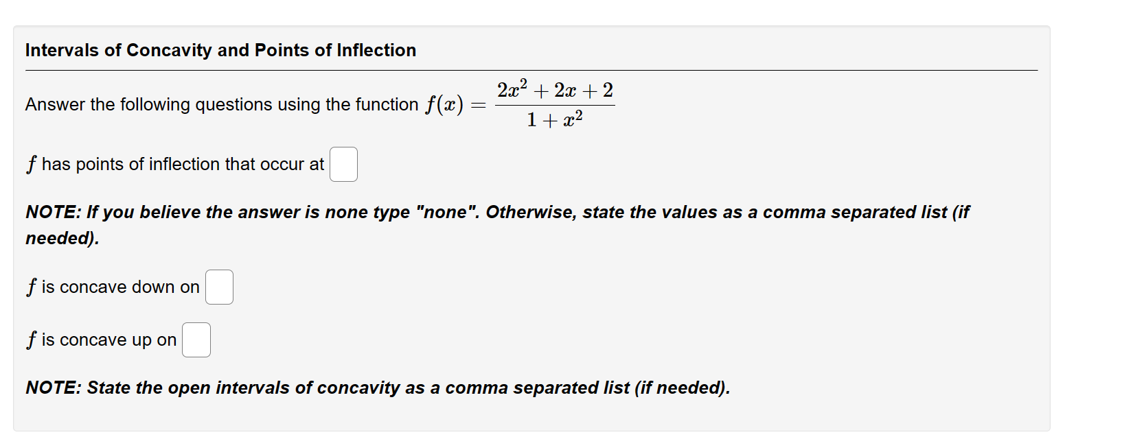 Solved Intervals of Concavity and Points of InflectionAnswer | Chegg.com
