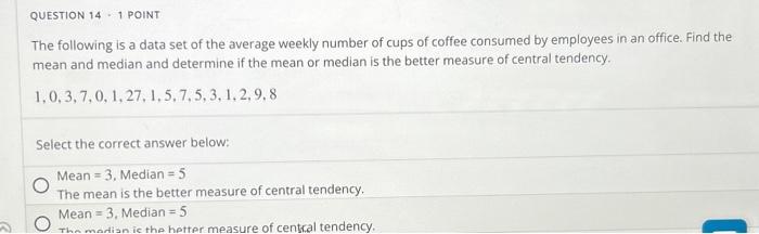 Solved The following is a data set of the average weekly | Chegg.com
