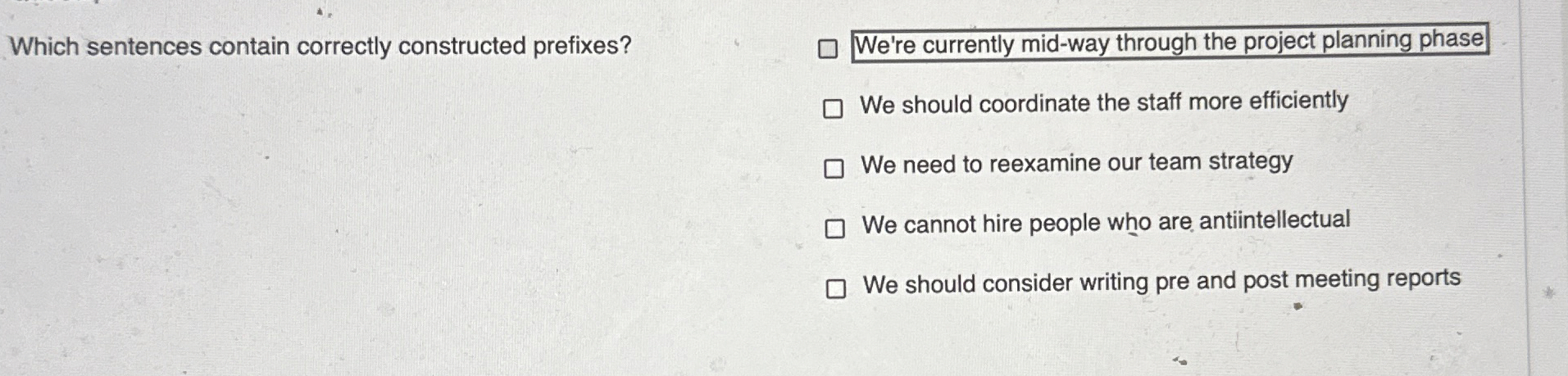 Solved Which sentences contain correctly constructed | Chegg.com