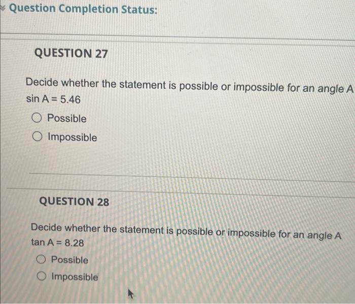 Solved Question Completion Status: QUESTION 27 Decide | Chegg.com