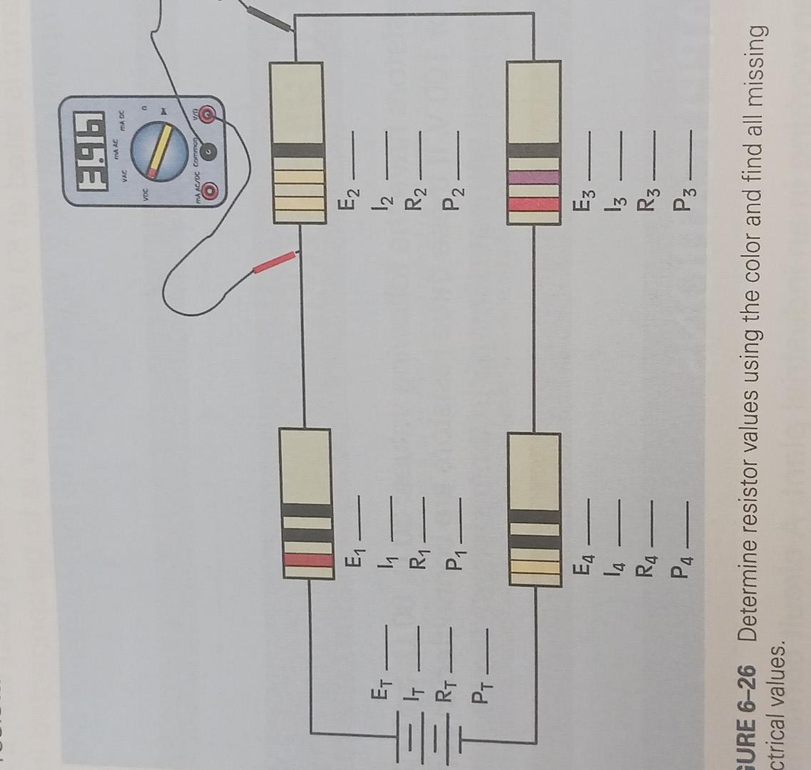 Solved URE 6-26 Determine resistor values using the color | Chegg.com