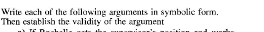 Solved Write Each Of The Following Arguments In Symbolic 3772