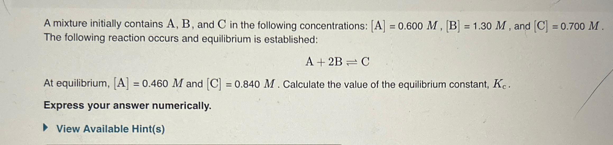 Solved A mixture initially contains A,B, ﻿and C ﻿in the | Chegg.com