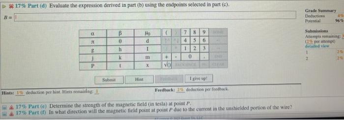(6\%) Problem 13: The foil shielding on a power | Chegg.com