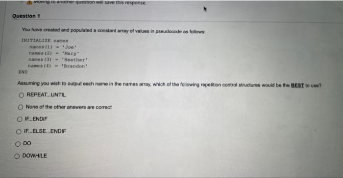 Solved You have created and populated a constant array of | Chegg.com