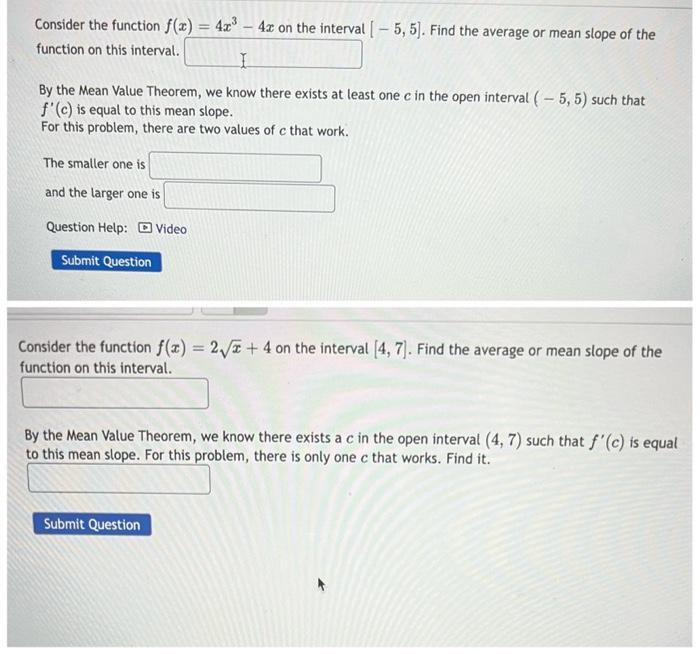 Solved Consider the function f(x)=4x3−4x on the interval | Chegg.com