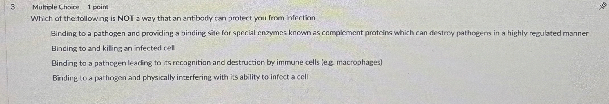Solved 3 ﻿Multiple Choice 1 ﻿pointWhich of the following is | Chegg.com