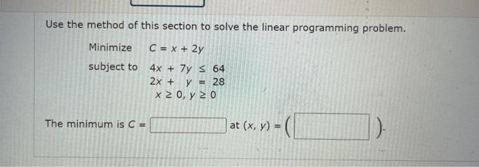 Solved Use the method of this section to solve the linear | Chegg.com