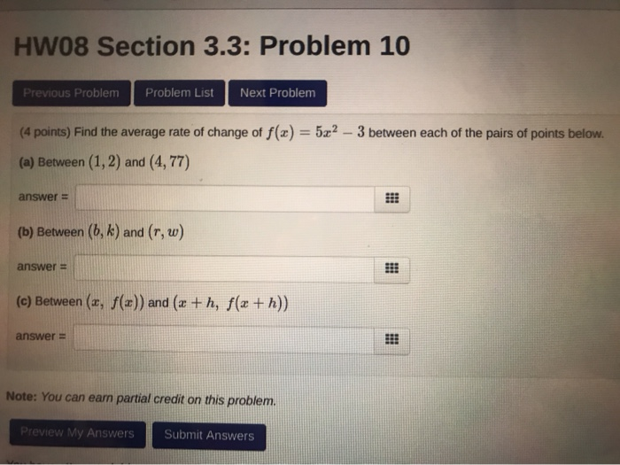 Solved HW08 Section 3.3: Problem 10 Previous Problem Problem | Chegg.com Solved HW08 Section 3.3: Problem 10 Previous Problem Problem | Chegg.com