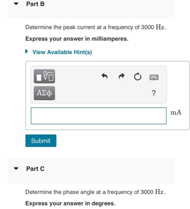 Solved A Series Rlc Circuit Consists Of A 60 Resistor A 2 6