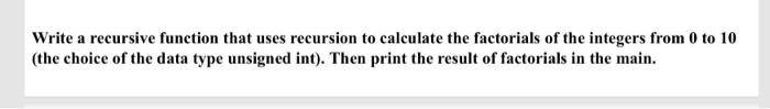 Solved Write a recursive function that uses recursion to | Chegg.com