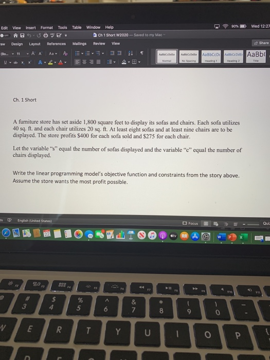 Solved 90% Wed 12-27 Edit View insert Format Tools Table | Chegg.com