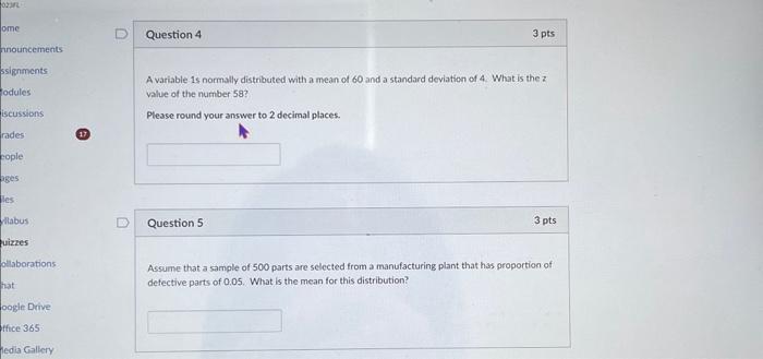 Solved Question 1 A variables normally distributed with a | Chegg.com
