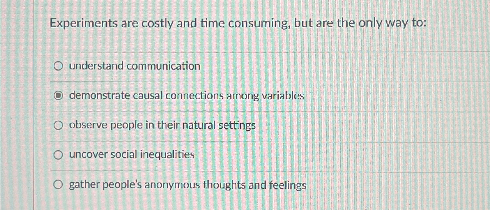Solved Experiments are costly and time consuming, but are | Chegg.com