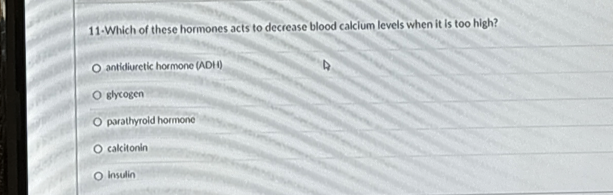 Solved Which of these hormones acts to decrease blood | Chegg.com