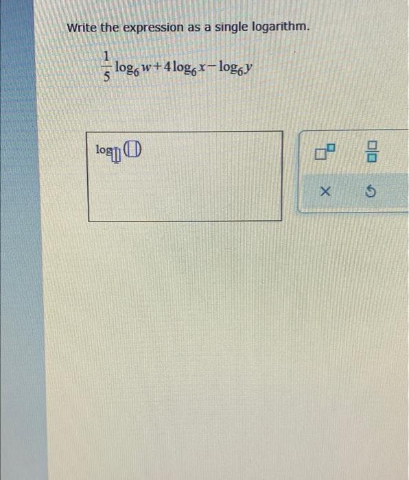 Solved Write the expression as a single logarithm. 5 logo | Chegg.com