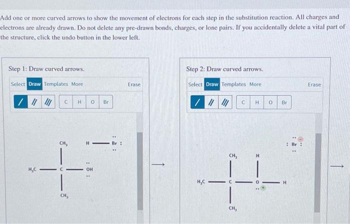 Solved Add one or more curved arrows to show the movement of | Chegg.com