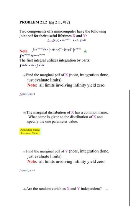 Solved PROBLEM 21.2 (pg 211, \#12) Two components of a | Chegg.com