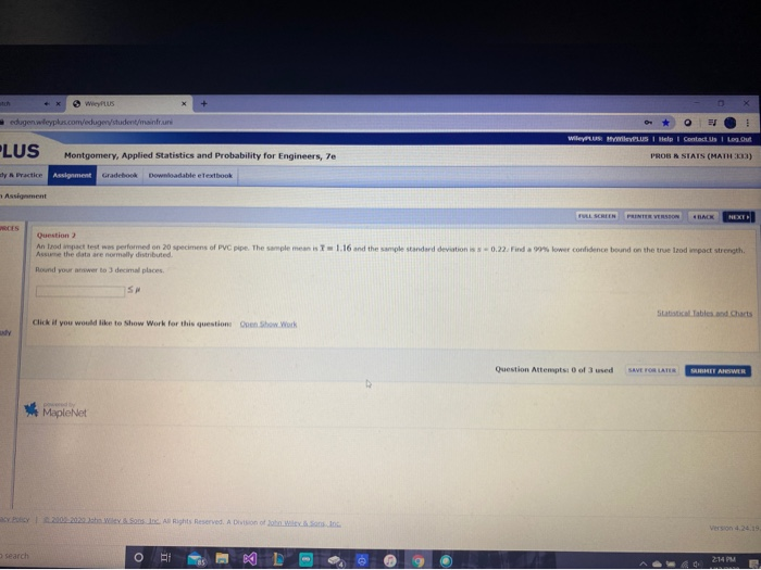 Solved edapeneplus.com/eugenstemann 'LUS PROBA STATS (ATH ) | Chegg.com