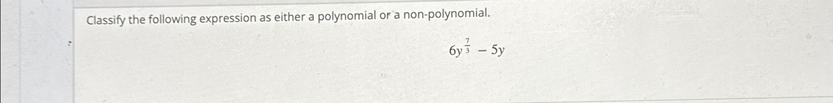 Solved Classify the following expression as either a | Chegg.com