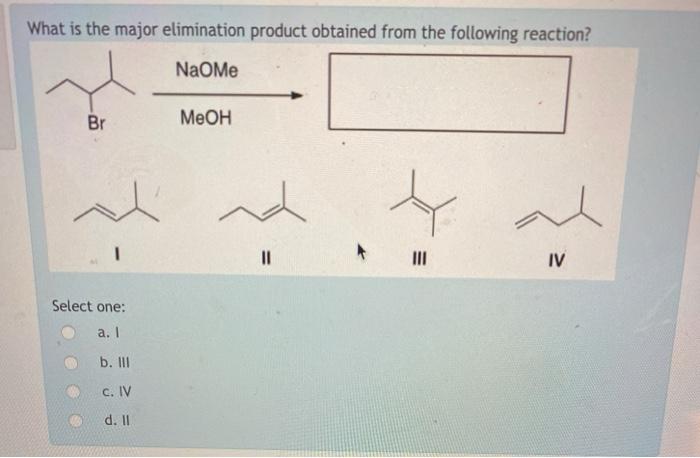 Solved What is the major elimination product obtained from | Chegg.com