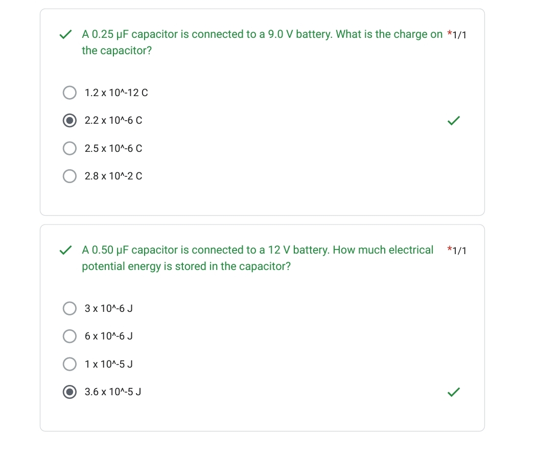 Solved A0.25μF ﻿capacitor is connected to a 9.0 ﻿V battery. | Chegg.com