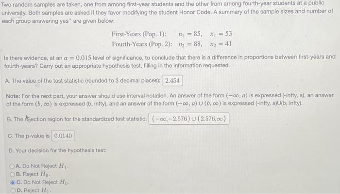 Solved Two random samples are taken one from among first | Chegg.com