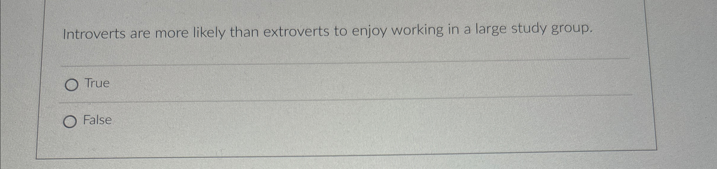 Solved Introverts are more likely than extroverts to enjoy | Chegg.com
