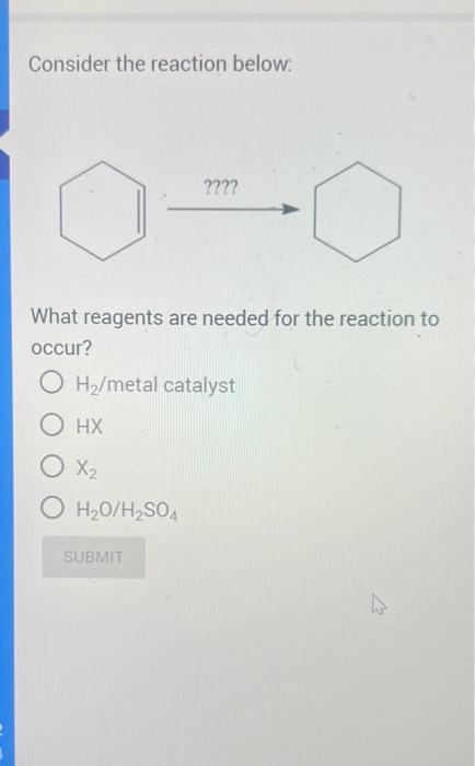 Solved Consider the reaction below: What reagents are needed | Chegg.com