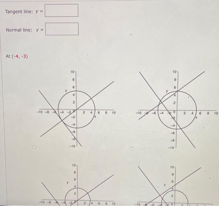 Solved Find equations for the tangent line and normal line | Chegg.com