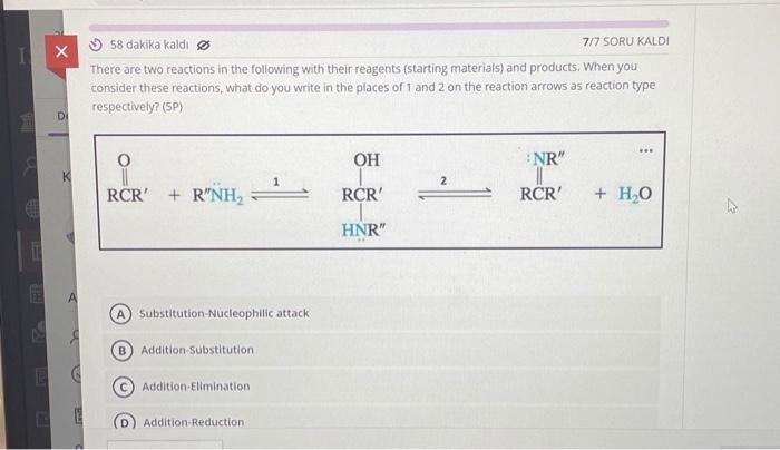 Solved There are two reactions in the following with their | Chegg.com