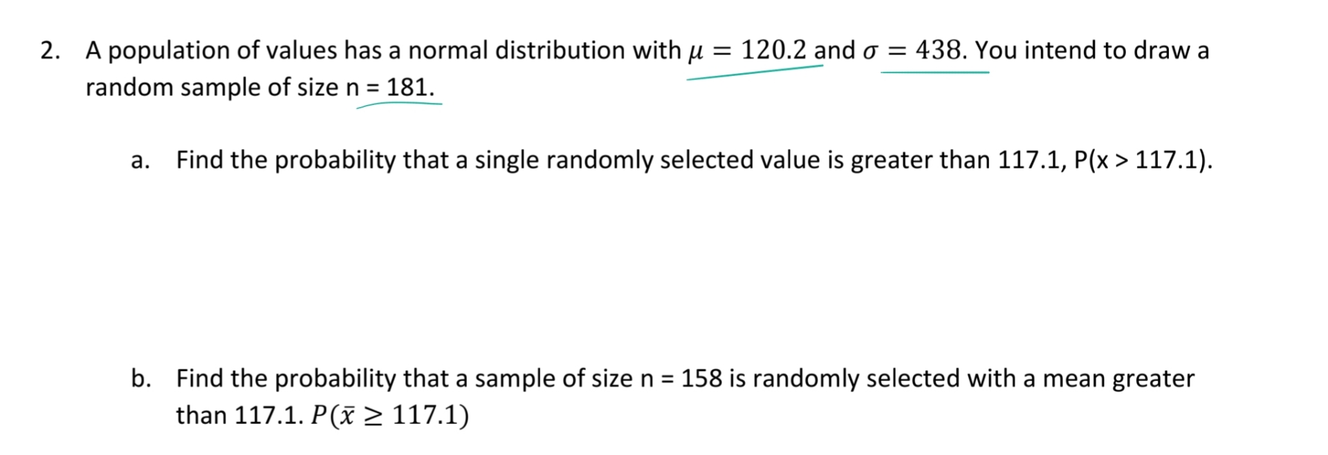 Solved A population of values has a normal distribution with | Chegg.com